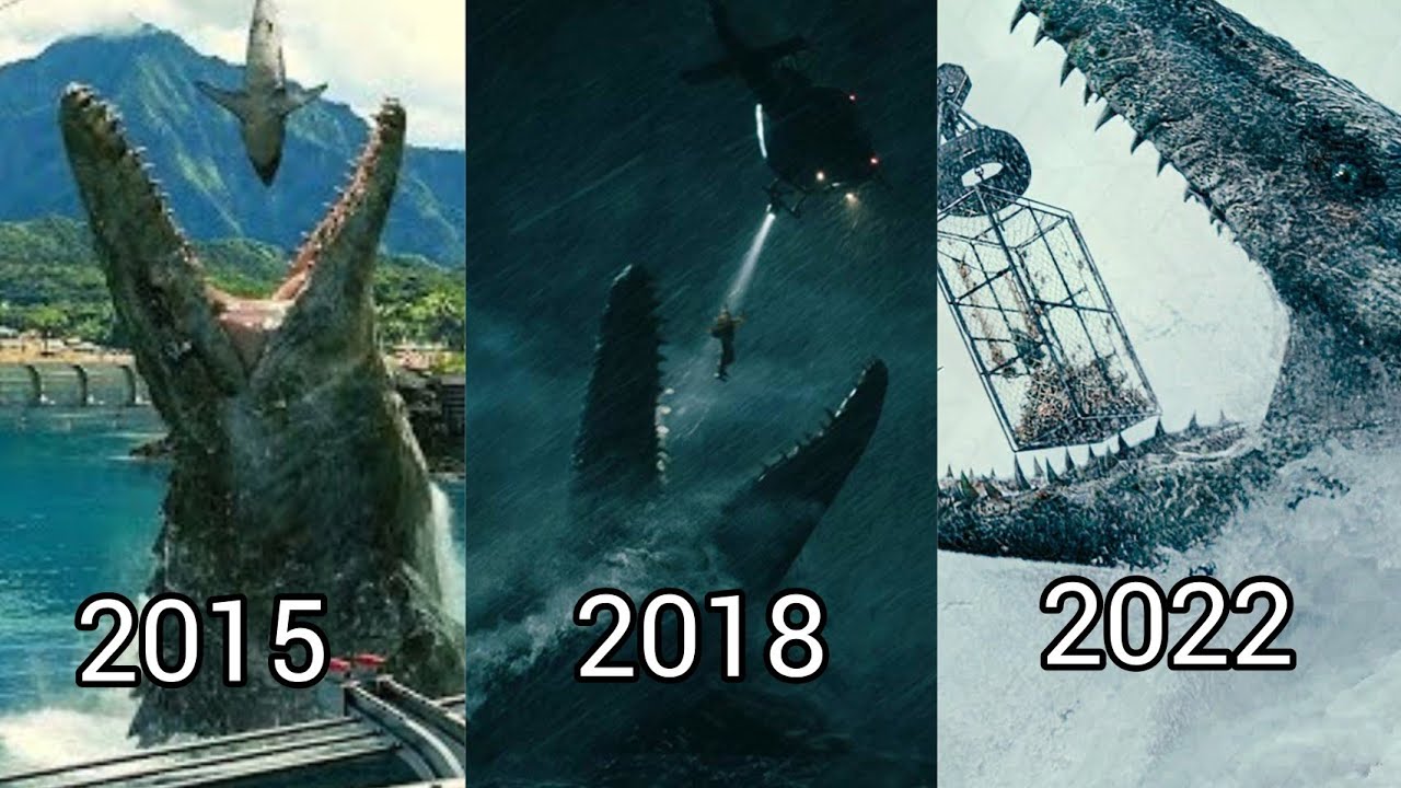 Mosasaurus Screen time in Movies[2015-2022]+Deleted Clips/4K 60FPS ...