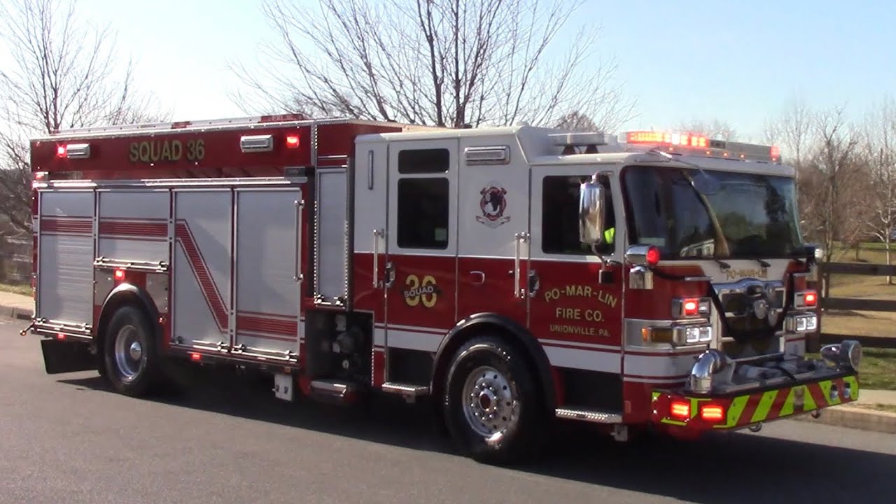 Po Mar Lin Fire Company Squad 36 Responding - YouTube
