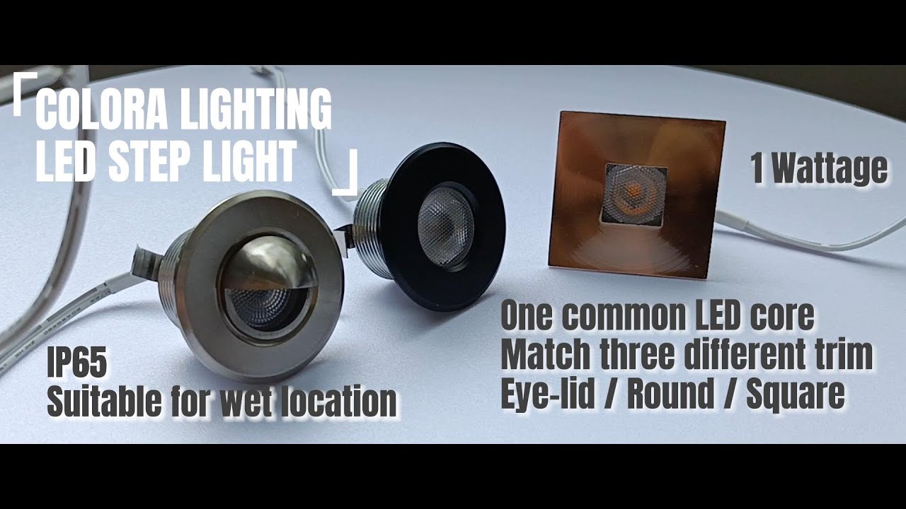 LED step light - the most popular model, IP65, eye-lid shape - YouTube