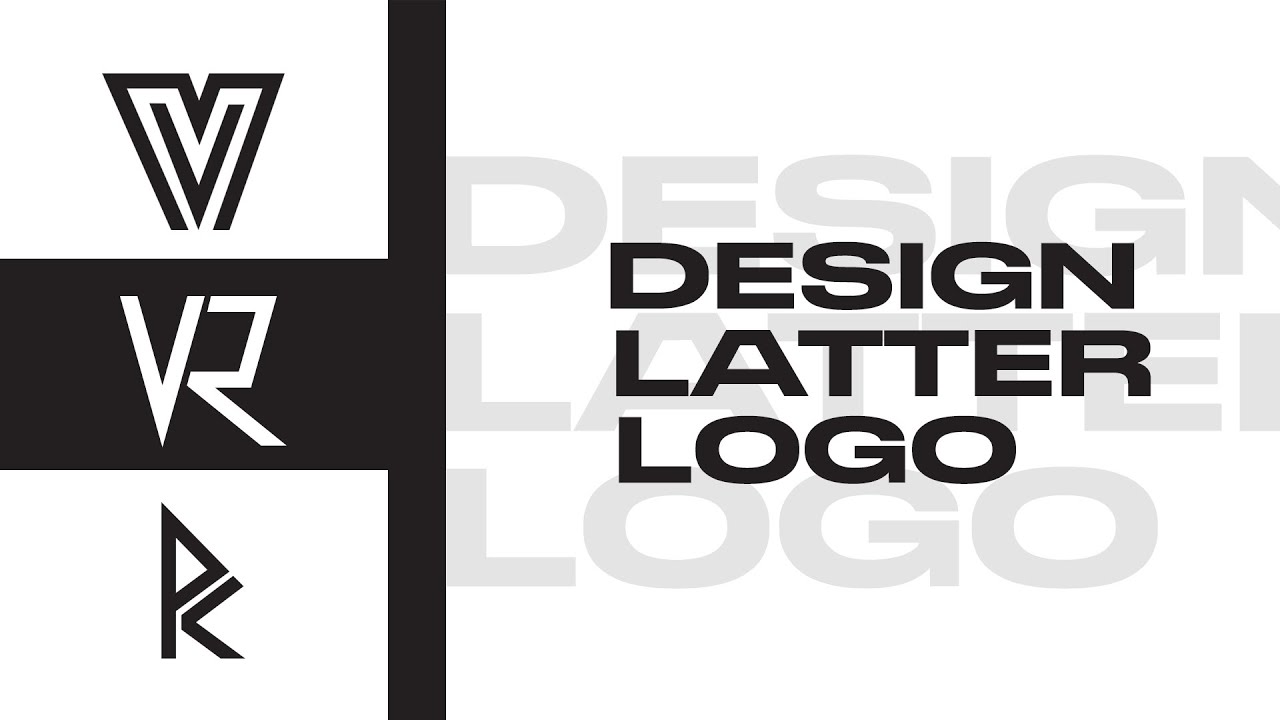 illustrator: Create Letter Logo Design Using Font and Pen Tool - Text ...