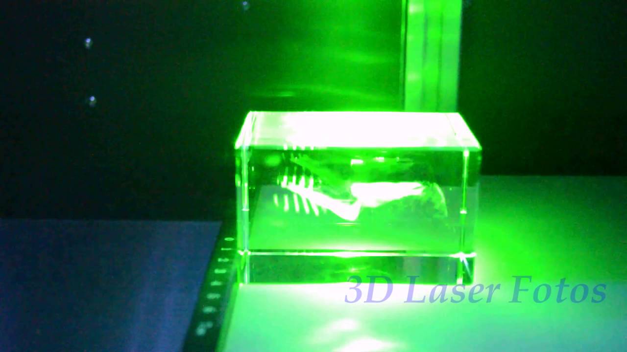 Laser Engraving of 3D Face in Crystal 80x50x50 mm. - YouTube