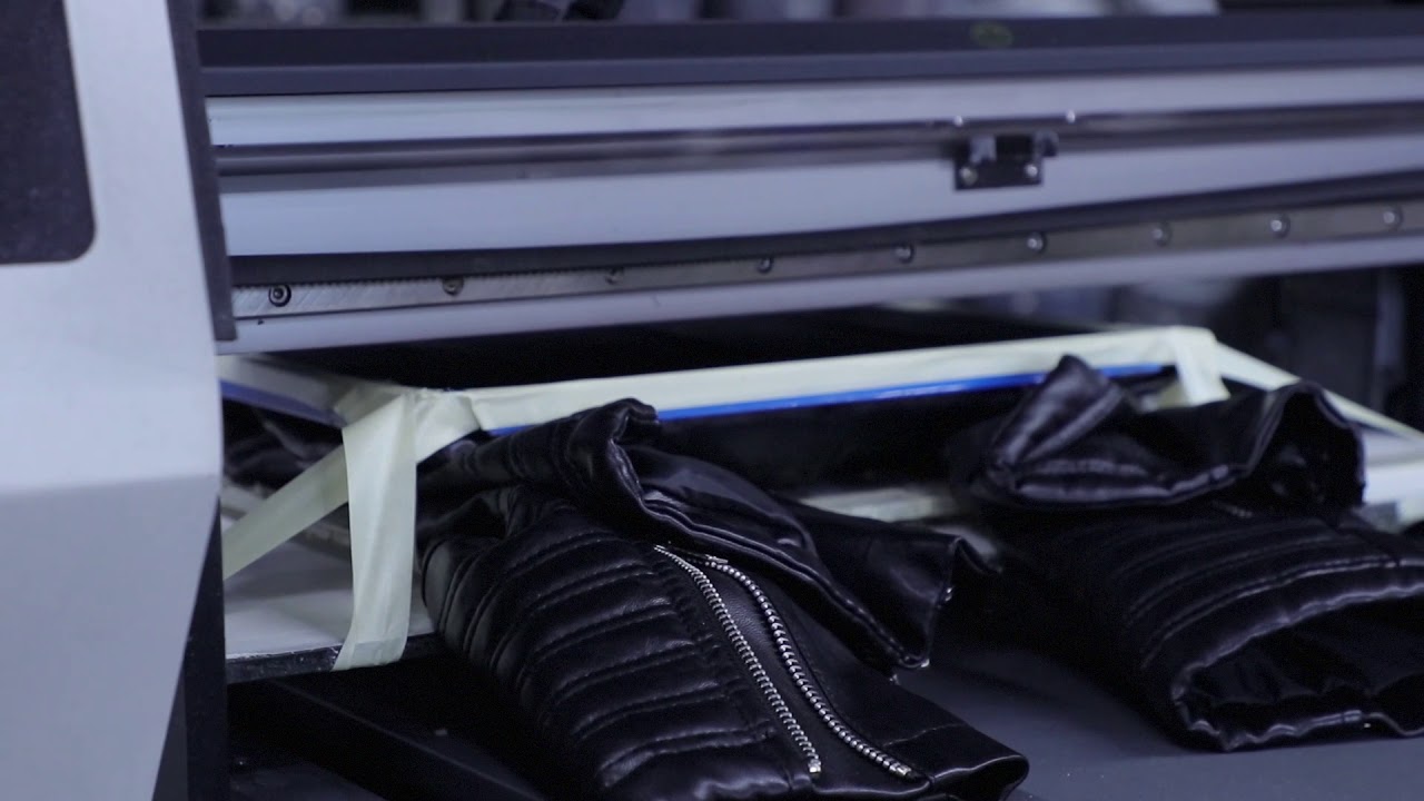 Black Leather Jacket - UV Printing on the Back - YouTube