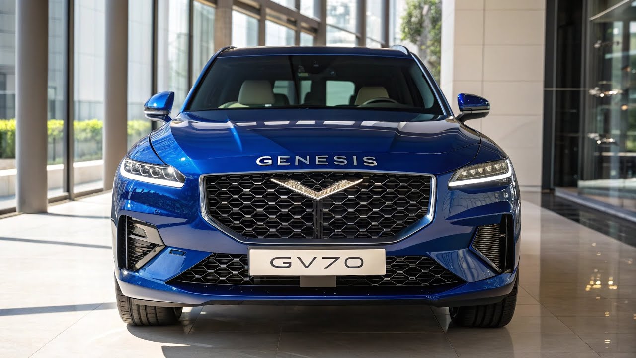 🚘 2026 Genesis GV70 Blue Luxury SUV | Stunning Close-Up Showroom ...