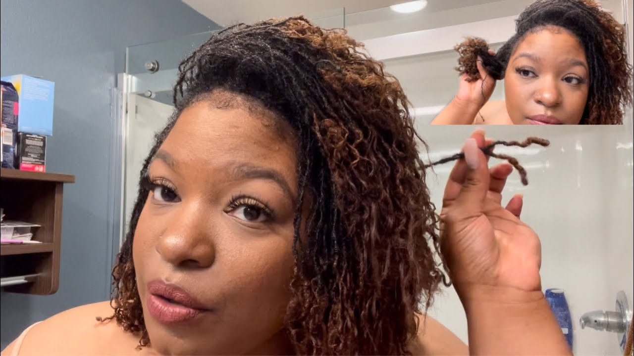 22 month Sisterlock update bunching combined locs+more! - YouTube