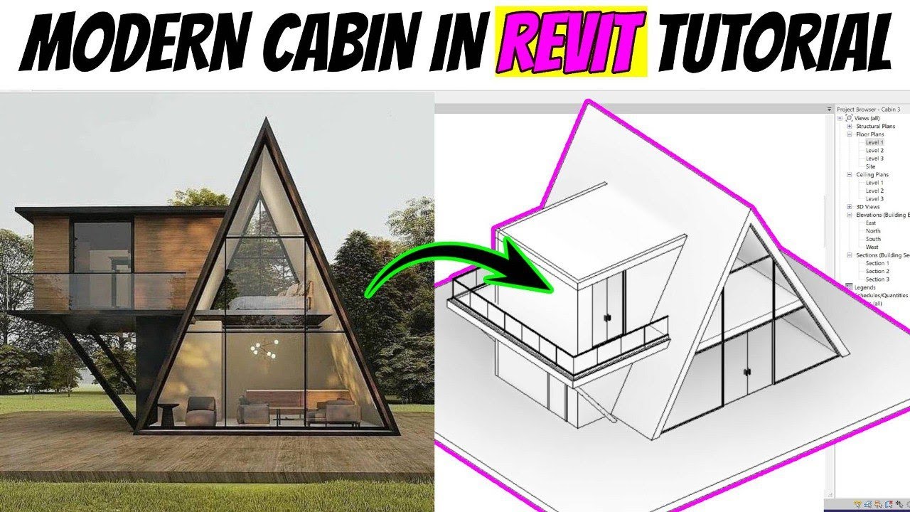 Modern A-Frame Cabin in Revit Tutorial | Easy Way - YouTube