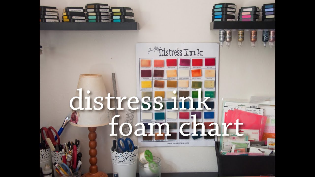 Distress Ink Blending Foam Organization Chart - Tips & Tricks - YouTube