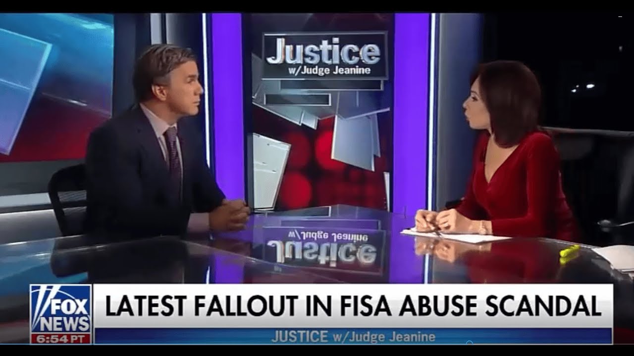 Tom Fitton with Judge Jeanine on Ramifications of Invalid FISA Warrants ...