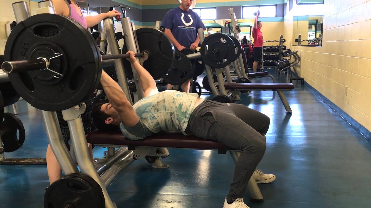18 Year old 240lb bench at 155lb - YouTube