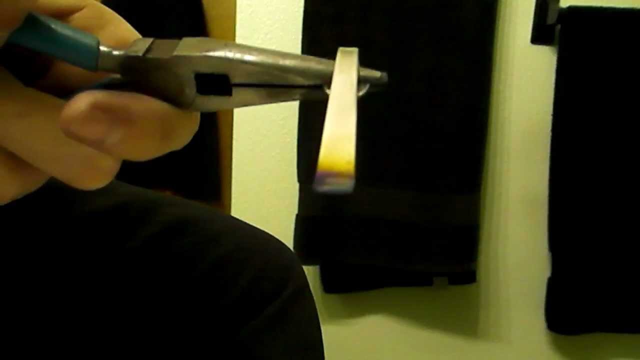 Flaming a Titanium Knife Clip - YouTube
