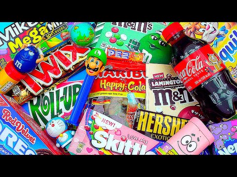 Lots of Yummy Candy With Skittles, OREO, M&M Unboxing ASMR - YouTube