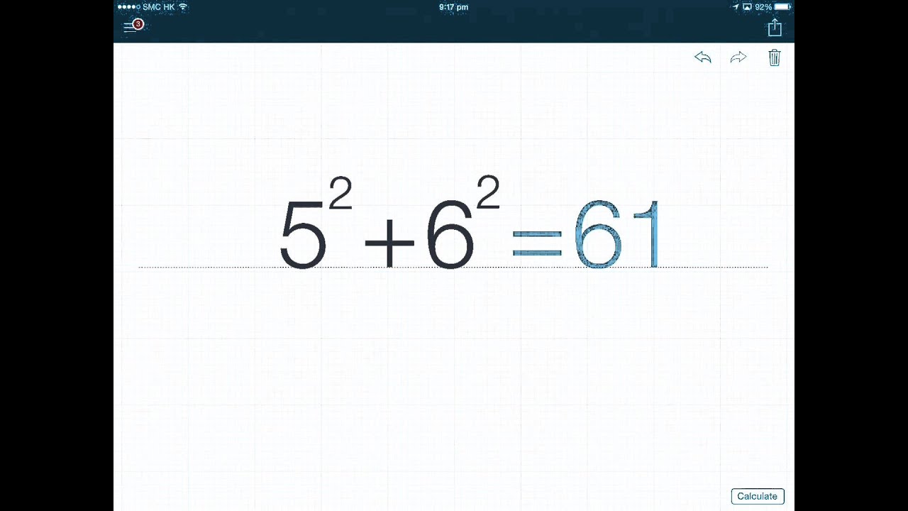 Using MyScript Calculator - YouTube