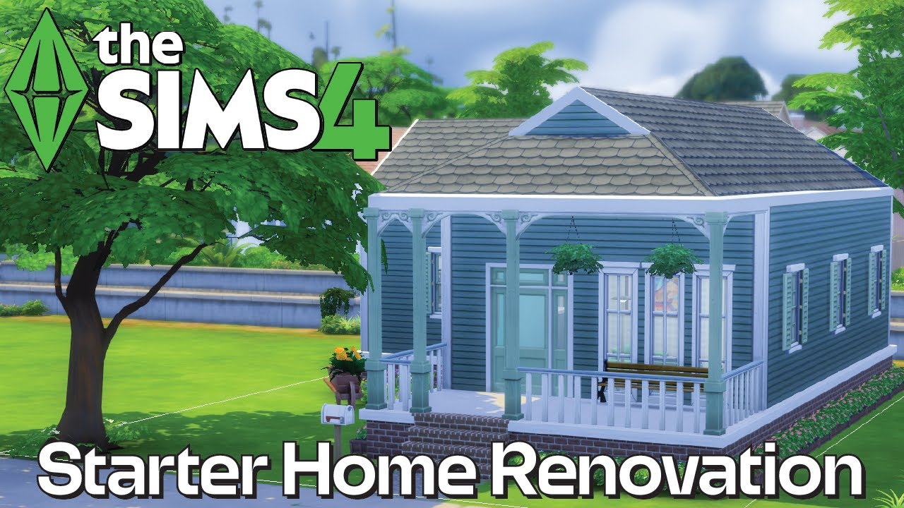 I renovated one of the Base Game Starter Homes! 🪚🏠 | The Sims 4 Speed ...