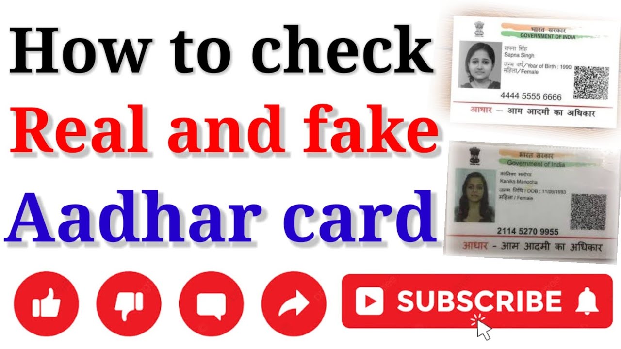 How To Check Real And Fake Aadhar Card How To Verify Aadhar Card