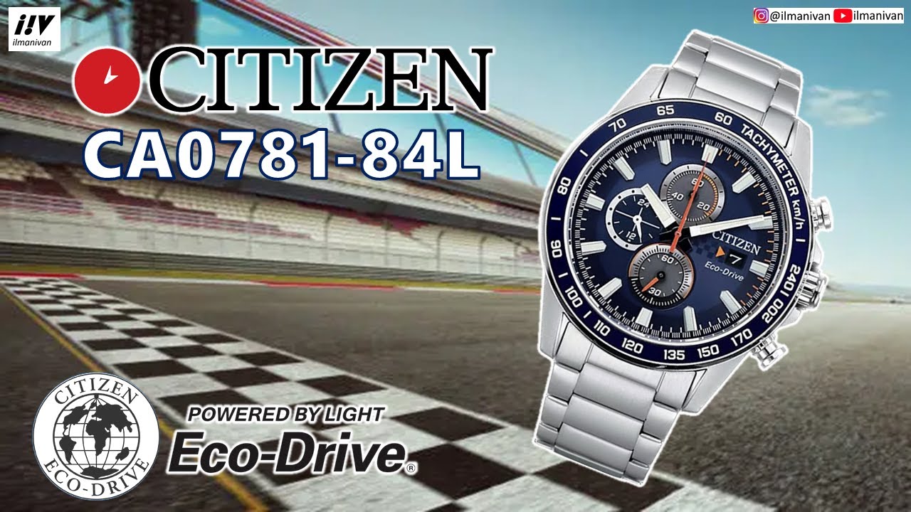 CITIZEN CA0781-84L ECO DRIVE CHRONOGRAPH BLUE DIAL - YouTube