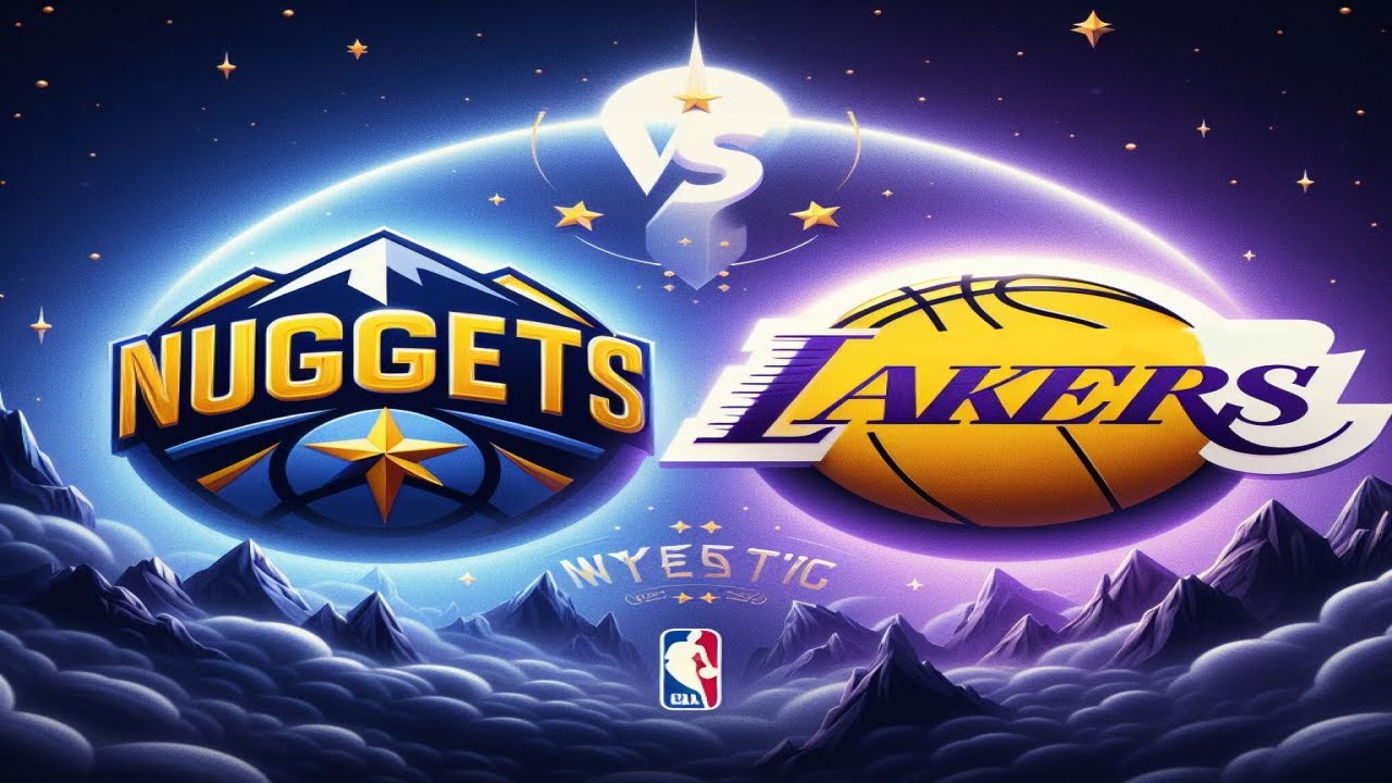 Denver Nuggets at Los Angeles Lakers l Play-By-Play Score + Clock - YouTube