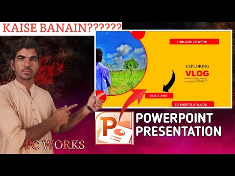 How to Make Vlog Thumbnail in PowerPoint presentation//MS OFFICE ...