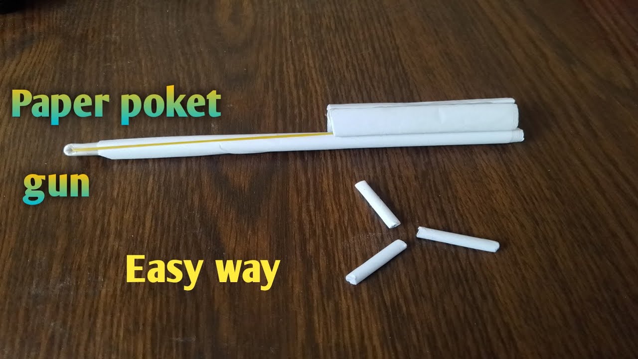 Paper poket gun | How to make a paper poket gun easy way - YouTube