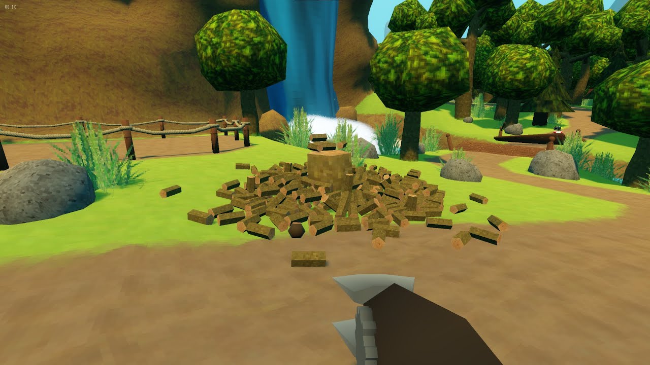 i just added WOODCUTTING to my game... - YouTube