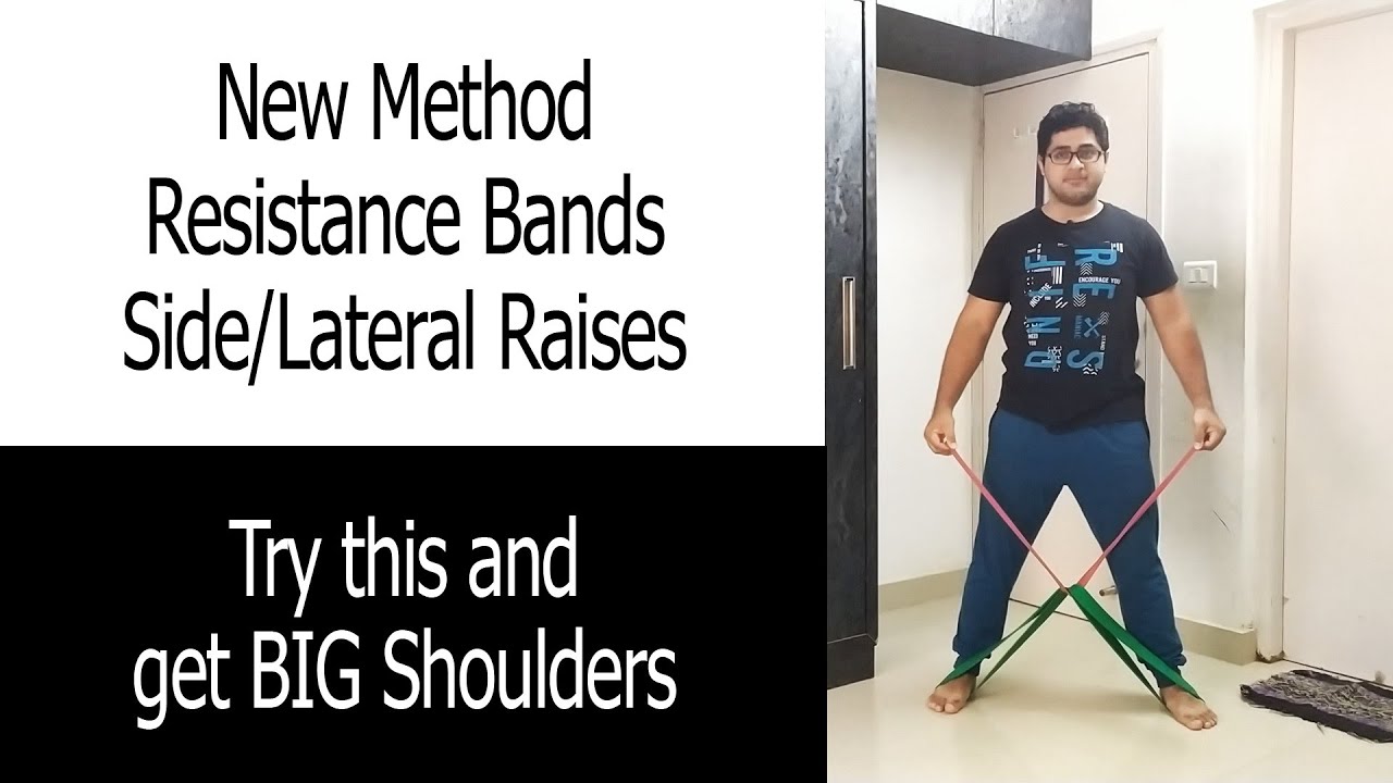 New Method of Side Raises / Lateral Raises using Only Resistance Bands ...