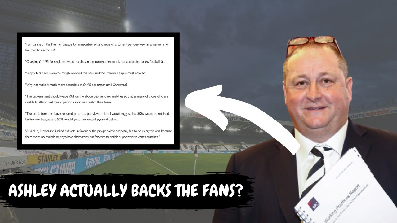 MIKE ASHLEY COMES OUT BACKING THE FANS! | IS IT A P.R. STUNT? - YouTube