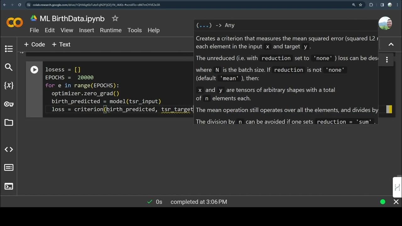 BirthData ML 10 Epoch - YouTube
