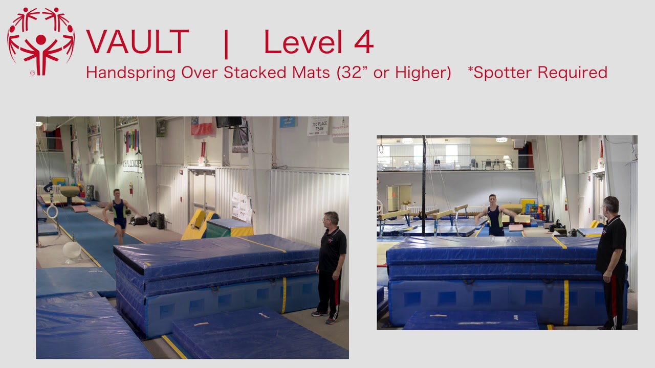 Male Level 4 Vault Handspring over Mats - YouTube