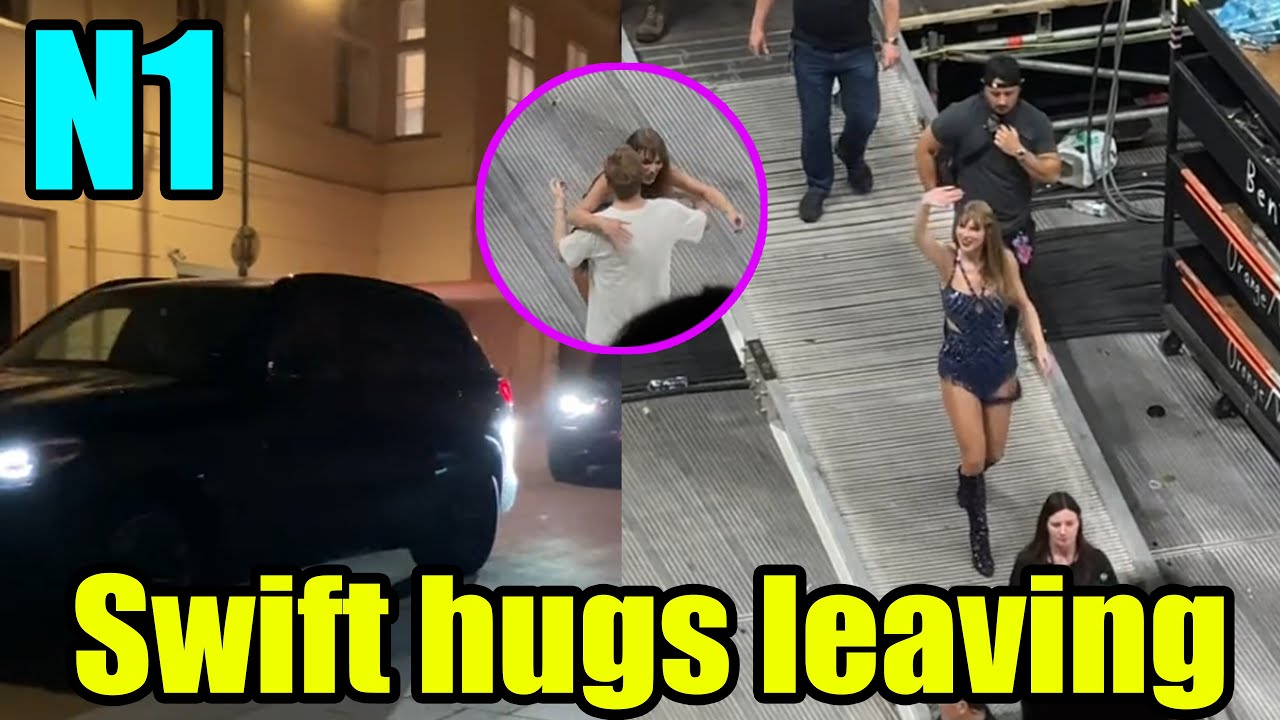 Taylor Swift gives sweet hug as leaves Caesars Superdome at N1 Eras ...