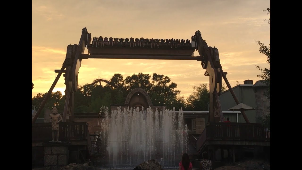 The Crypt (at sunset) off-ride HD Kings Dominion - YouTube