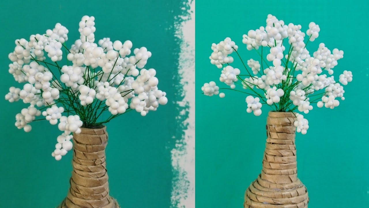 DIY Bunga dari Styrofoam || Thermocol Ball Flower - YouTube