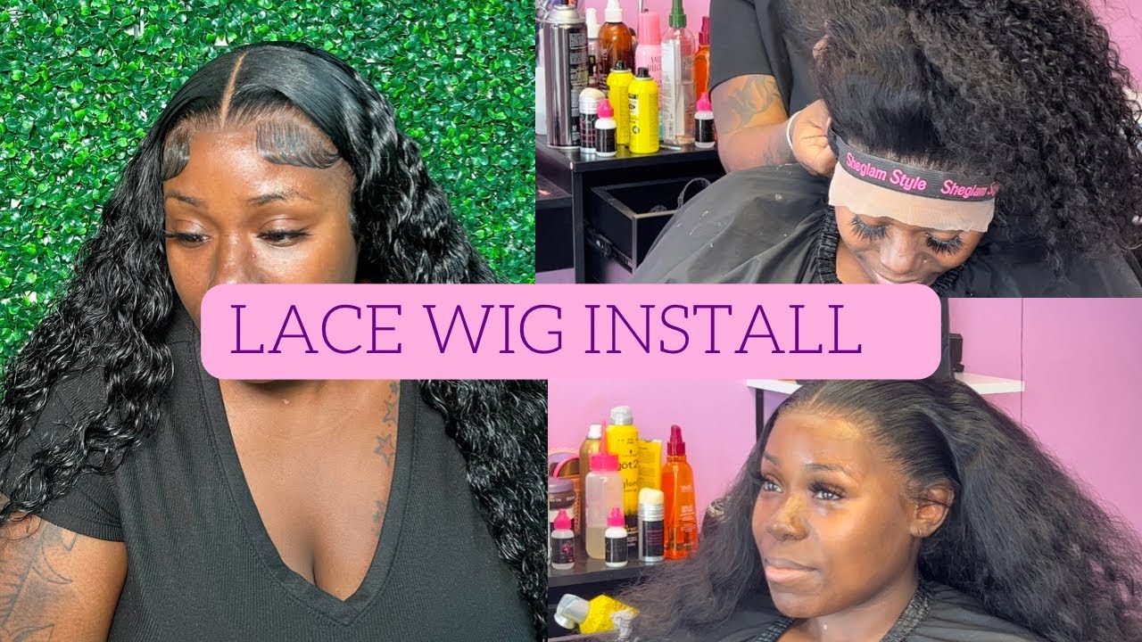 Lace wig install tutorial / client Addition - YouTube