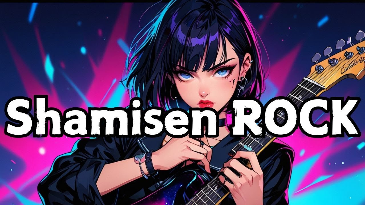 【Japanese BGM】Shamisen Rock - Neon Eclipse | Perfect for Work, Study, and Gaming - YouTube