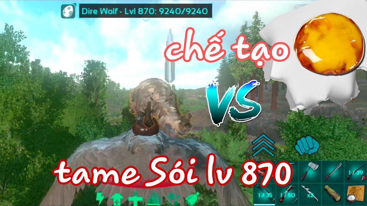 Ark mobile #10 - Tree sap , sáp ong , tame sói hang yeti | Ark Survival ...