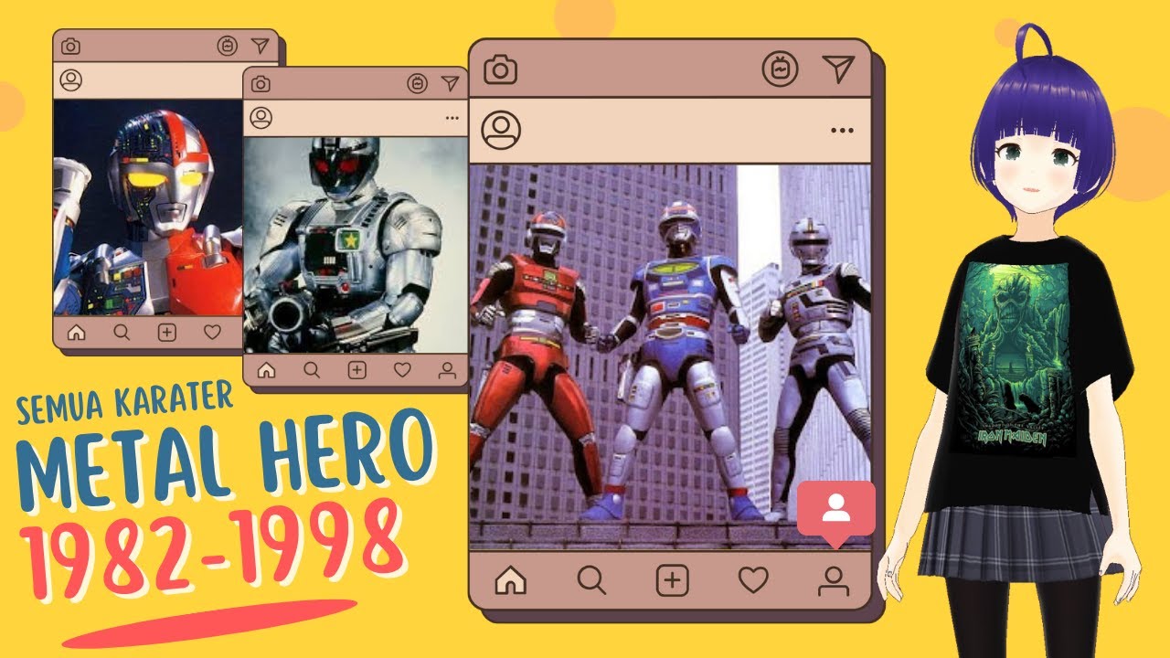 SEMUA KARAKTER METAL HERO 1982 - 1998 - YouTube