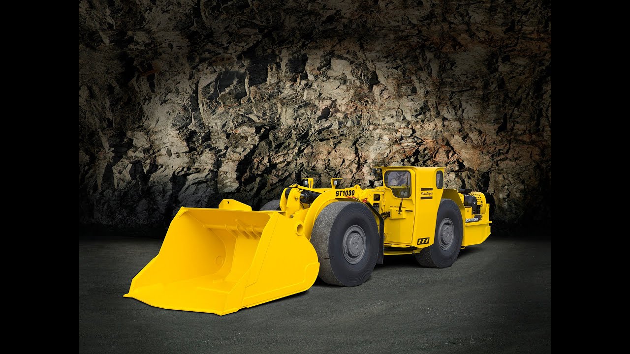 Подземный погрузчик Atlas Copco Scooptram ST1030 - YouTube