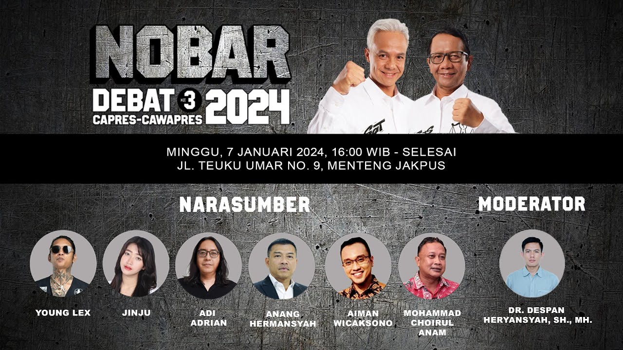 NOBAR DEBAT KE 3 CAPRES - CAWAPRES 2024 - YouTube