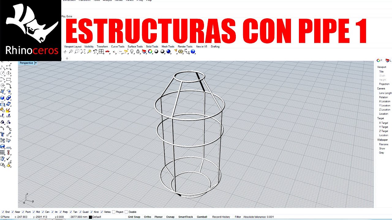 ESTRUCTURAS TUBULARES CON PIPE Y BARRIDOS (1)| RHINO 3D - YouTube