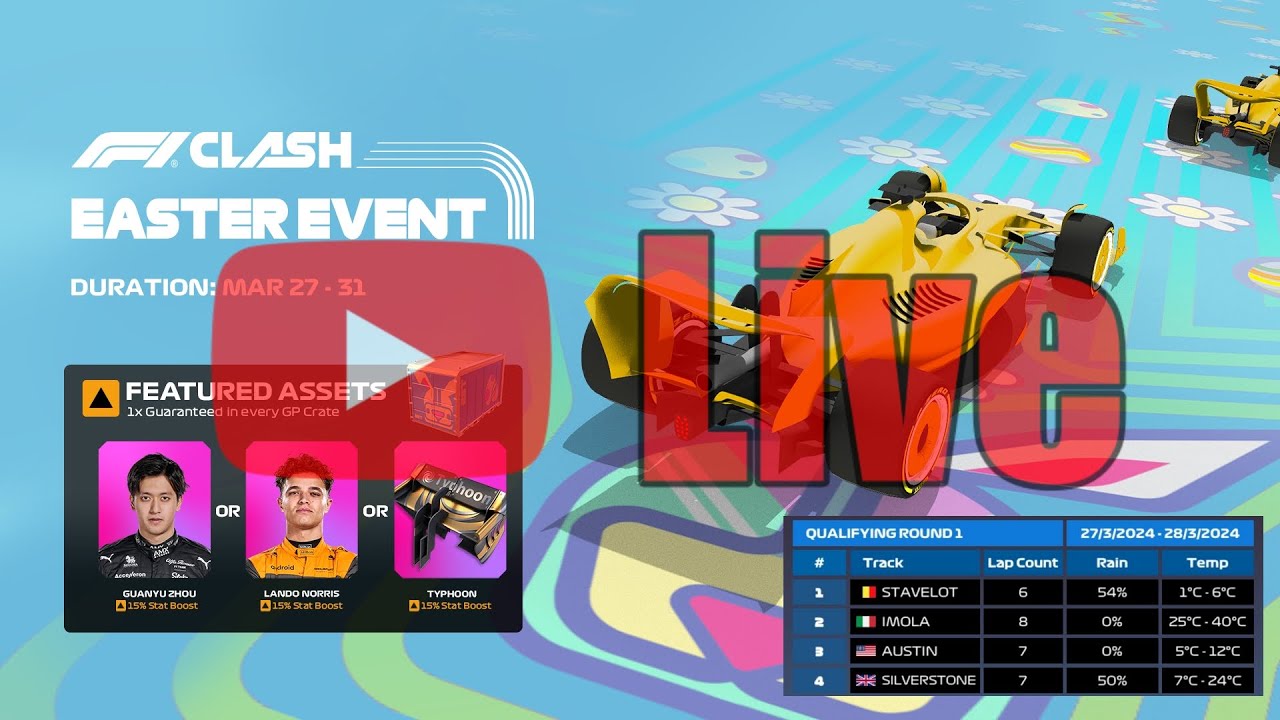 F1 Clash | Easter Event | Qualifying Round (with team radio) - YouTube