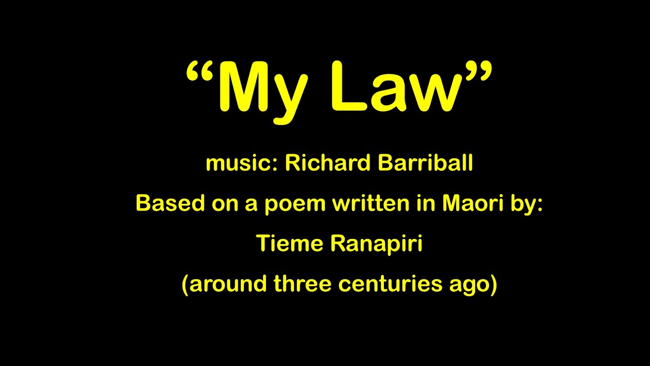 My Law - Richard Barriball - YouTube