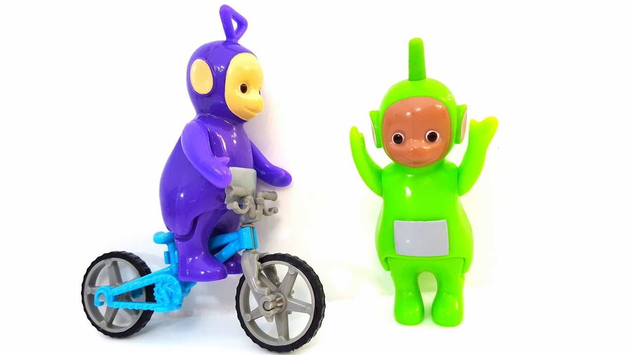 Teletubbies and fun on a Bike - The crazy Noo Noo is back ! - YouTube