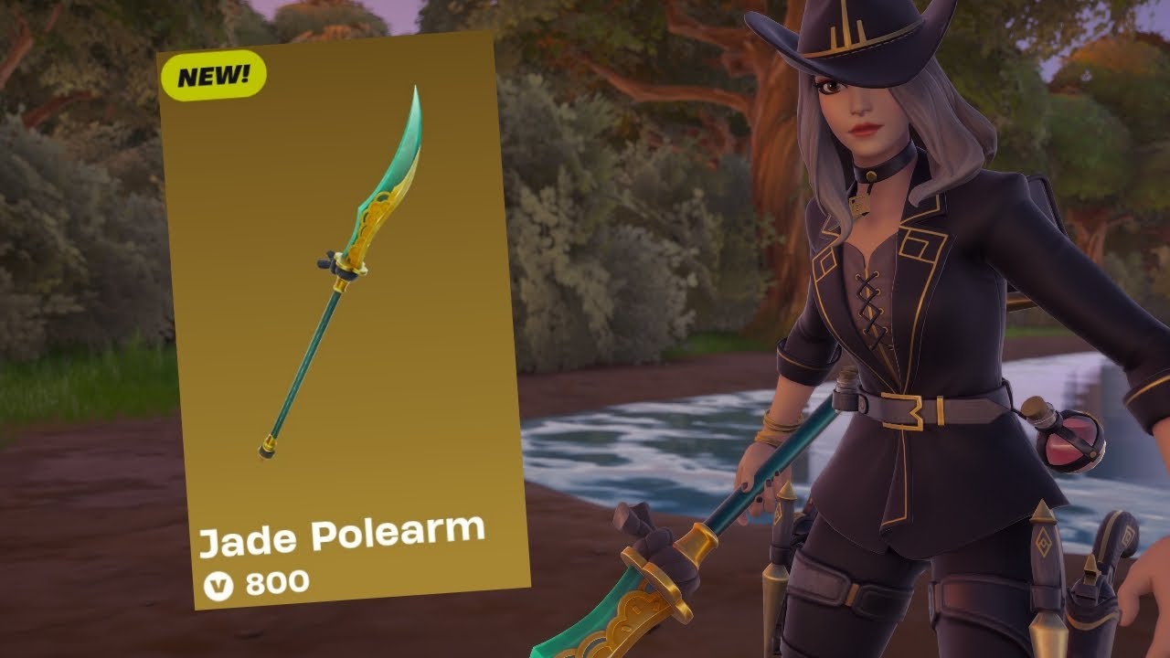 *New* JADE POLEARM Pickaxe Gameplay In FORTNITE! - YouTube