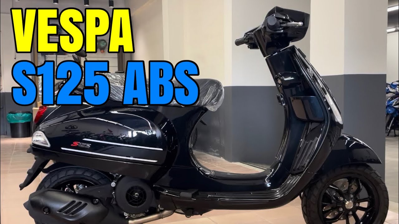 VESPA S125 ABS BLACK 2023 - YouTube