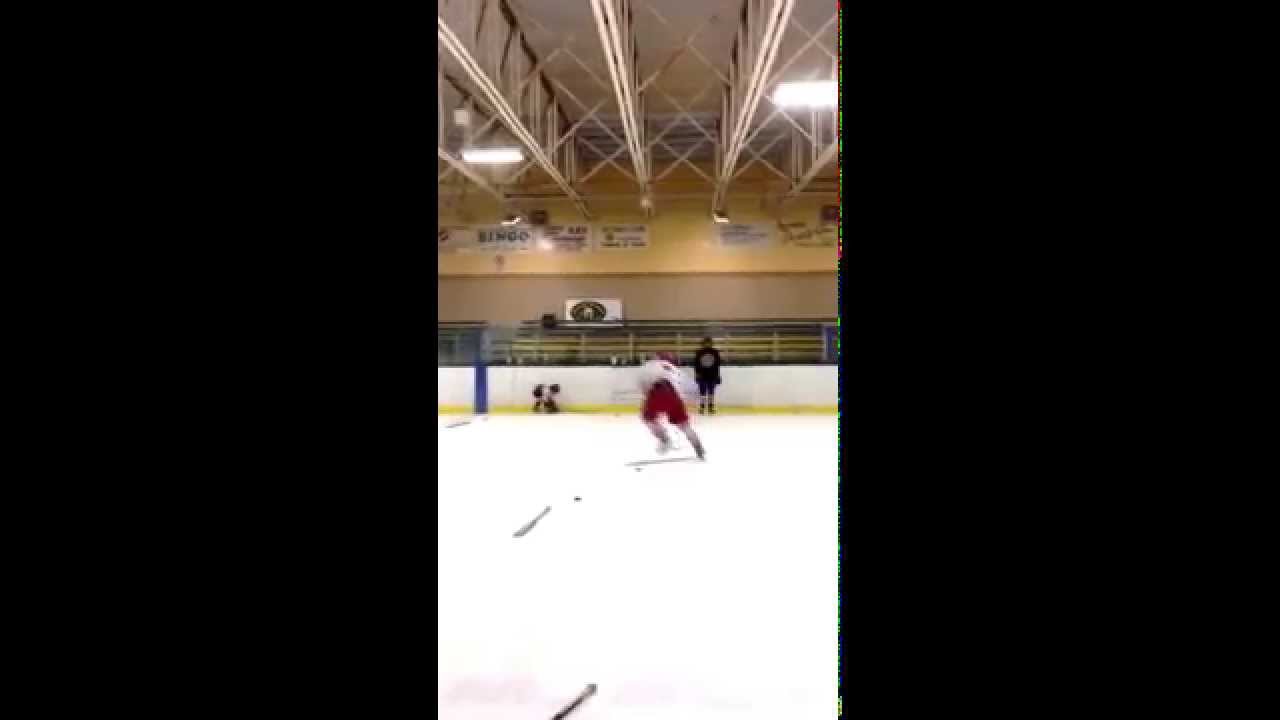 Stickhandling/ puck control while jumping over sticks- Chris Finnerty ...