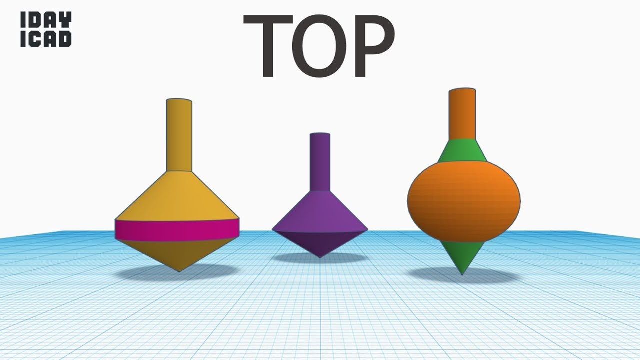 [1DAY_1CAD] TOP (Tinkercad : Know-how / Style / Education) [STL Download] - YouTube