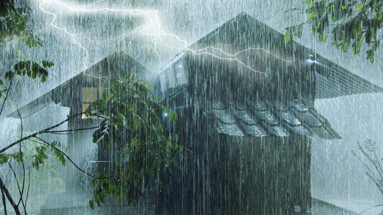 Sleep Instantly with Heavy Hurricane, Terrible Rain, Powerful Wind ...