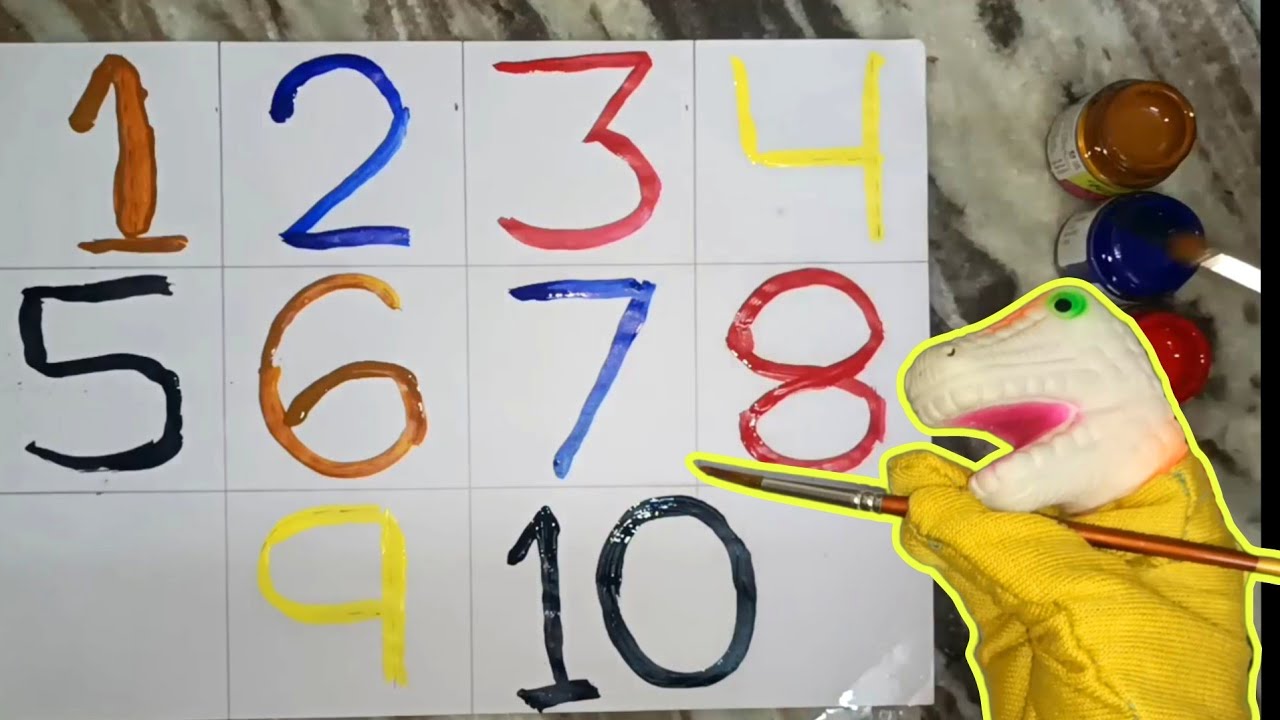 123 Numbers | 1234 Numbers Name | 1 to 10 Writing | 1234 learning for ...