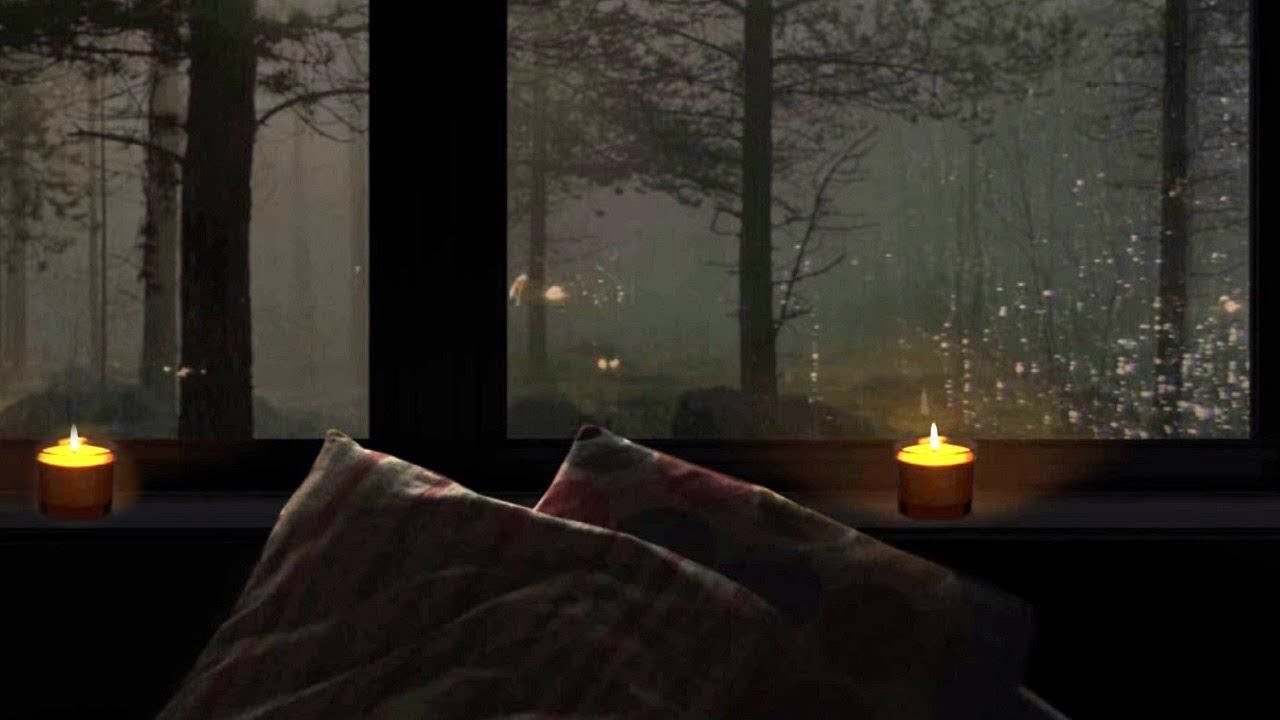 Rain Sounds with music, Relaxing Sounds, Thunder, Strings, Calming ...