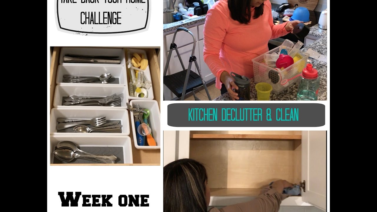 Kitchen Declutter and Clean Challenge - YouTube