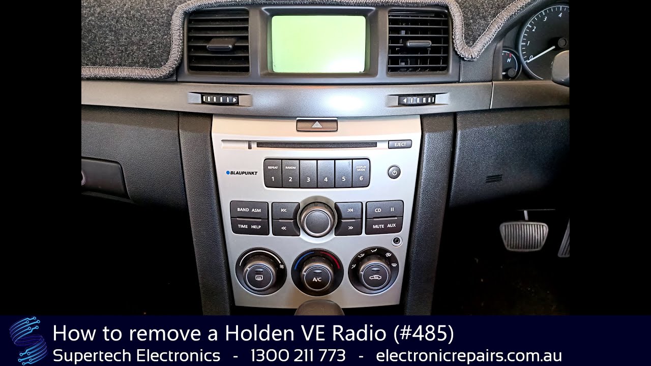 How to remove a Holden VE Radio (#485 (Shown) #390 or #935) - YouTube