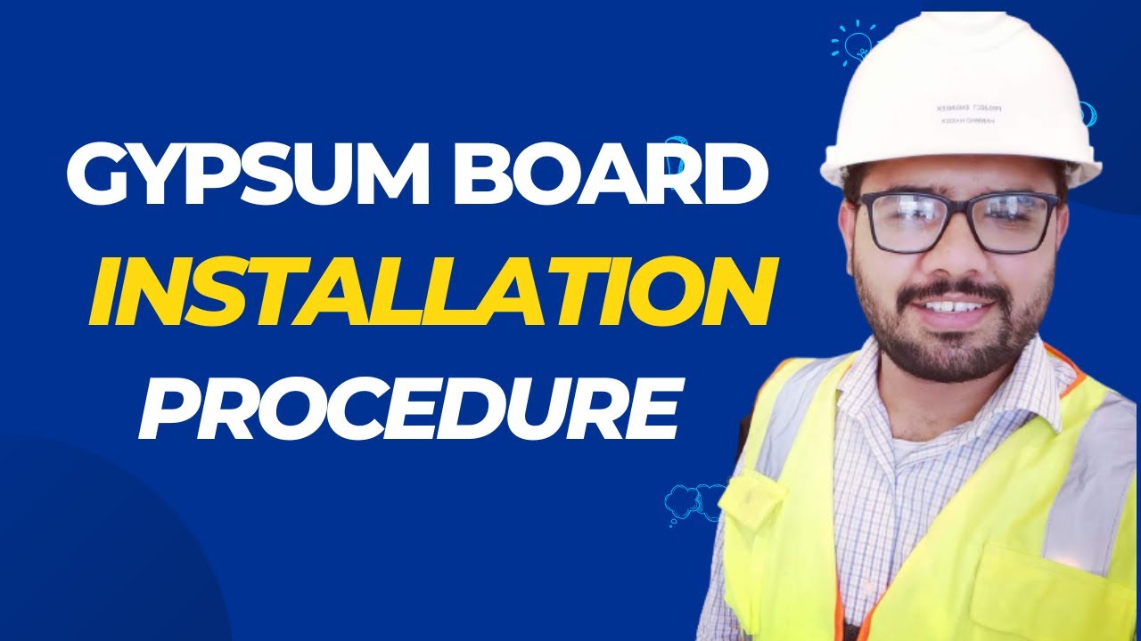 Gypsum board complete installation process with site inspection - YouTube