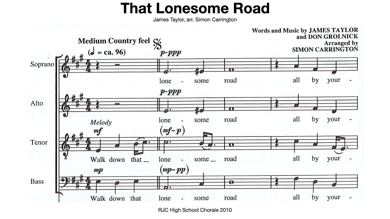 That Lonesome Road (James Taylor, arr Simon Carrington) RJC High School ...